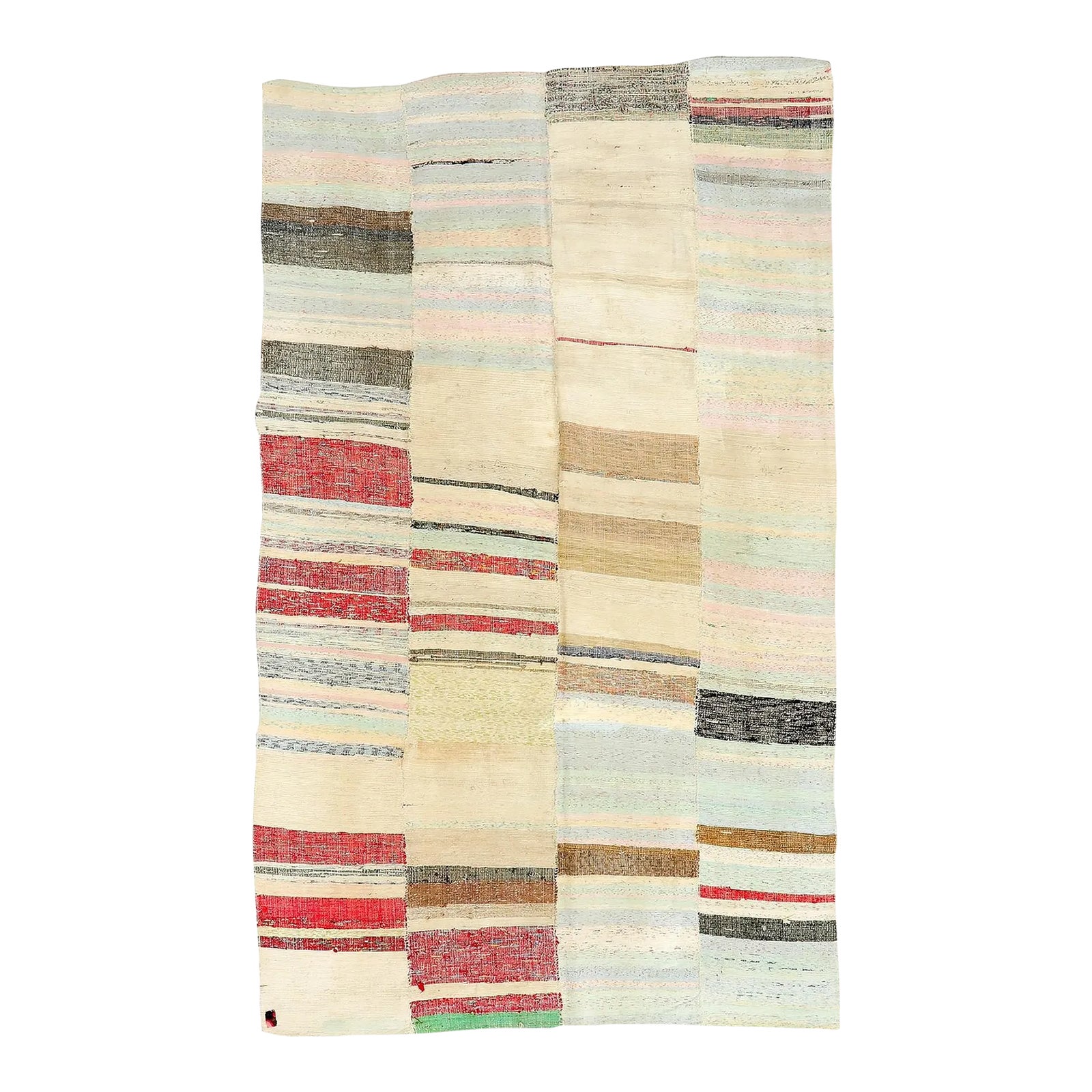 Mid 20th Century Decorative Vintage Turkish Rag Rug | Chairish