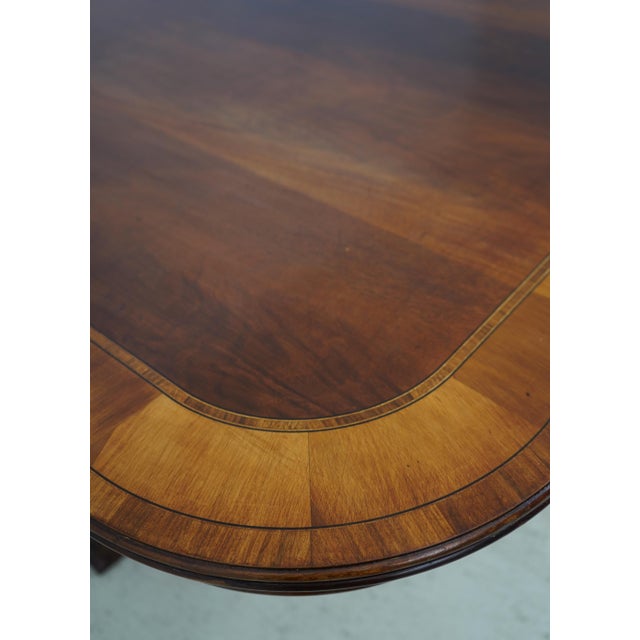 Large Continental Style Mahogany Dining Room Table | Chairish