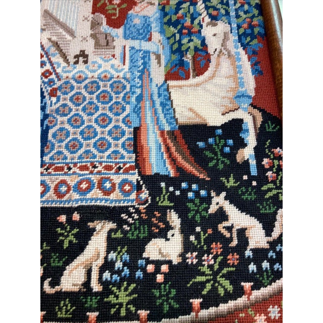 1980s Vintage Finished Framed Needlepoint Works / Tapestry Antique ...