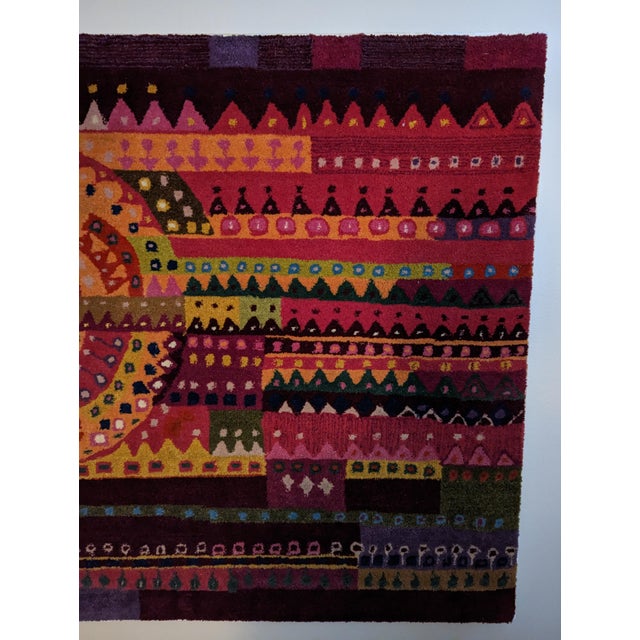 1960s German Modernist Art Wall Rug From Tetex Munich | Chairish