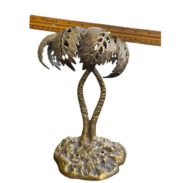 Vintage Brass Palm Tree Statue | Chairish