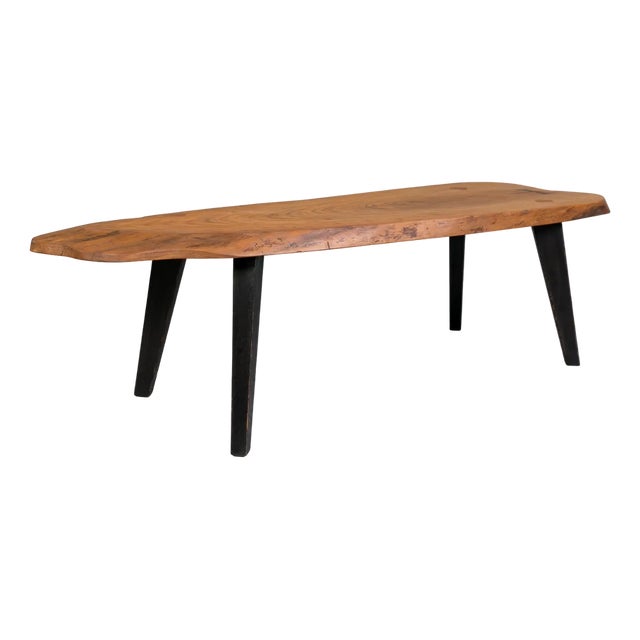 Oak Slice Coffee Table with Black Wooden Legs Chairish