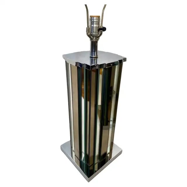 Art Deco Style Modern Smoked Mirror Skyscraper Cityscape Table Lamps ...