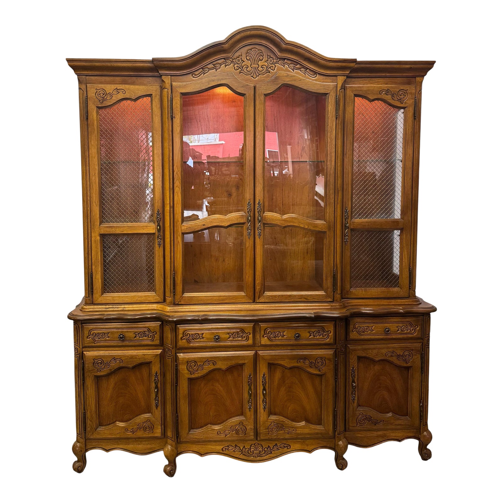 Vintage Hibriten by Bernhardt French Provincial Style Oak China ...
