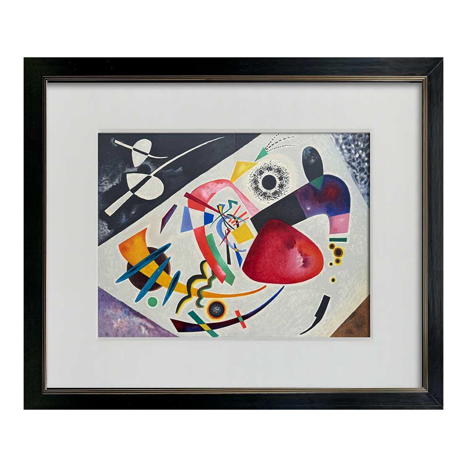 Wassily Kandinsky Double Lithograph Limited Edition Abstract W/Frame ...