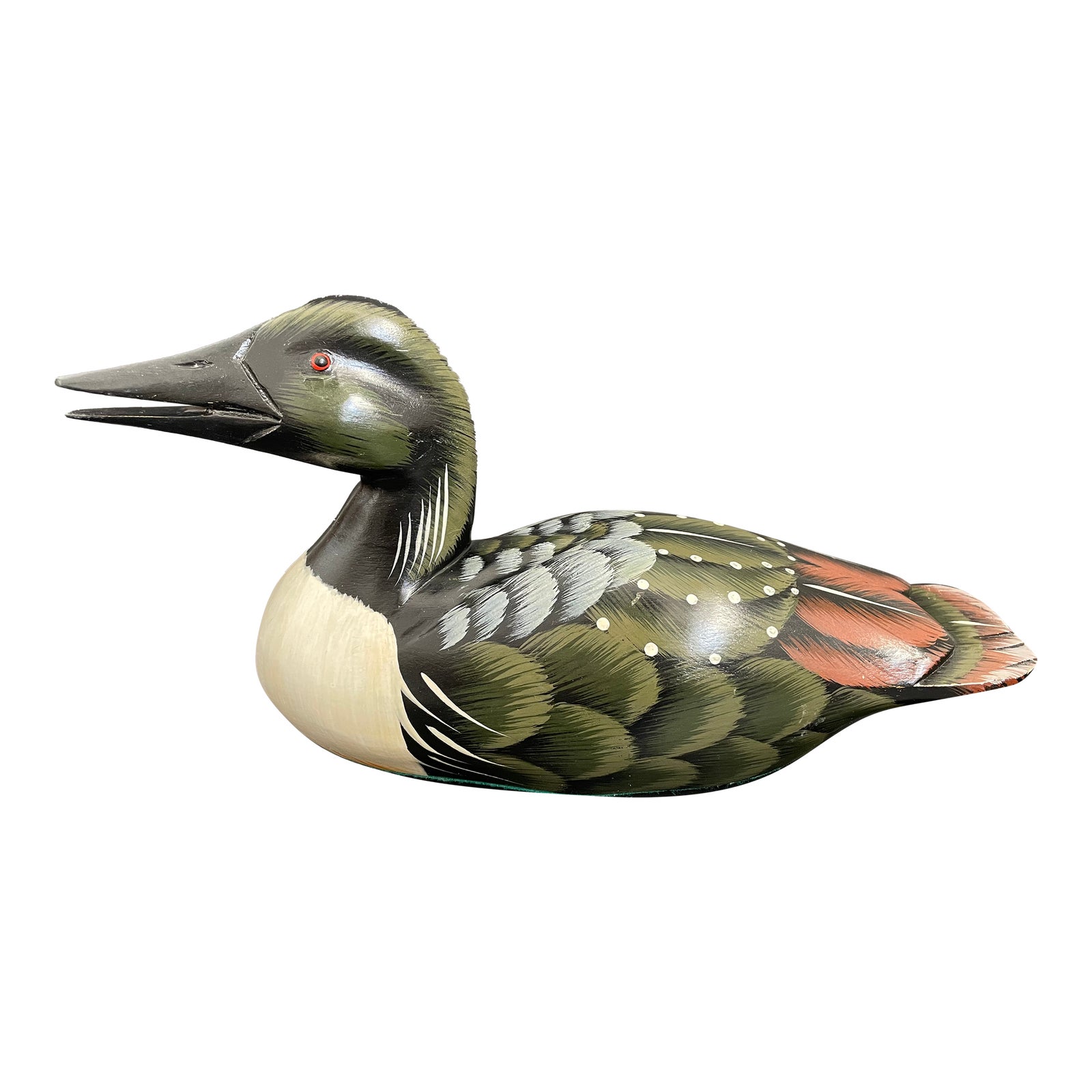 Artisan Crafted Common Loon Duck Decoy | Chairish