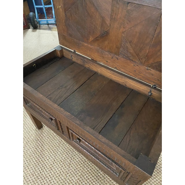 Antique English Carved Storage Chest with Lift Top | Chairish