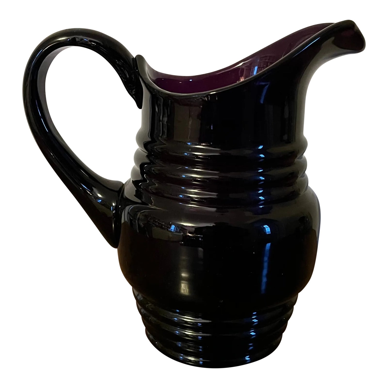 Antique 19th Century English Regency Amethyst Glass Water Pitcher ...
