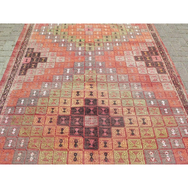 60s Classical Turkish Handmade Jejim Kilim Area Rugs | Chairish