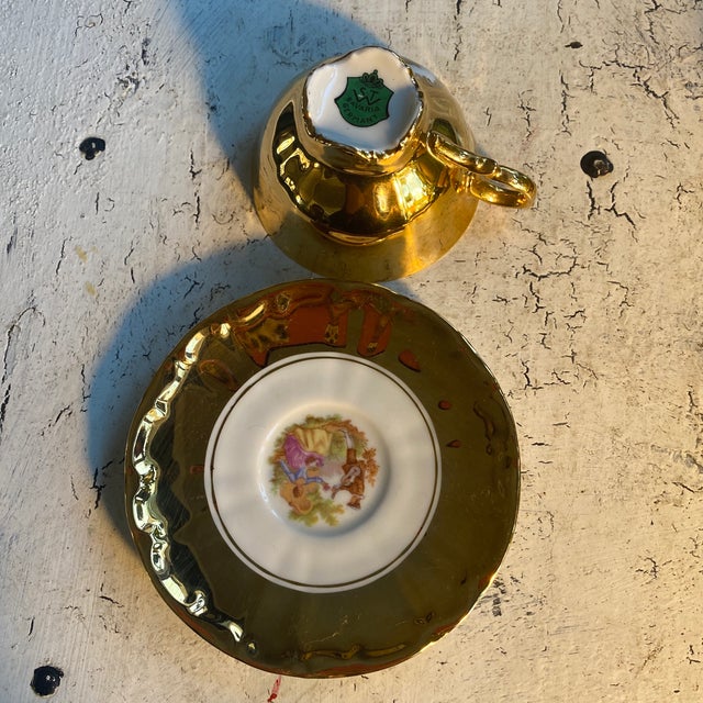 1950s Stw Bavaria Germany Courting Couple Demitasse Tea Cups & Saucers ...