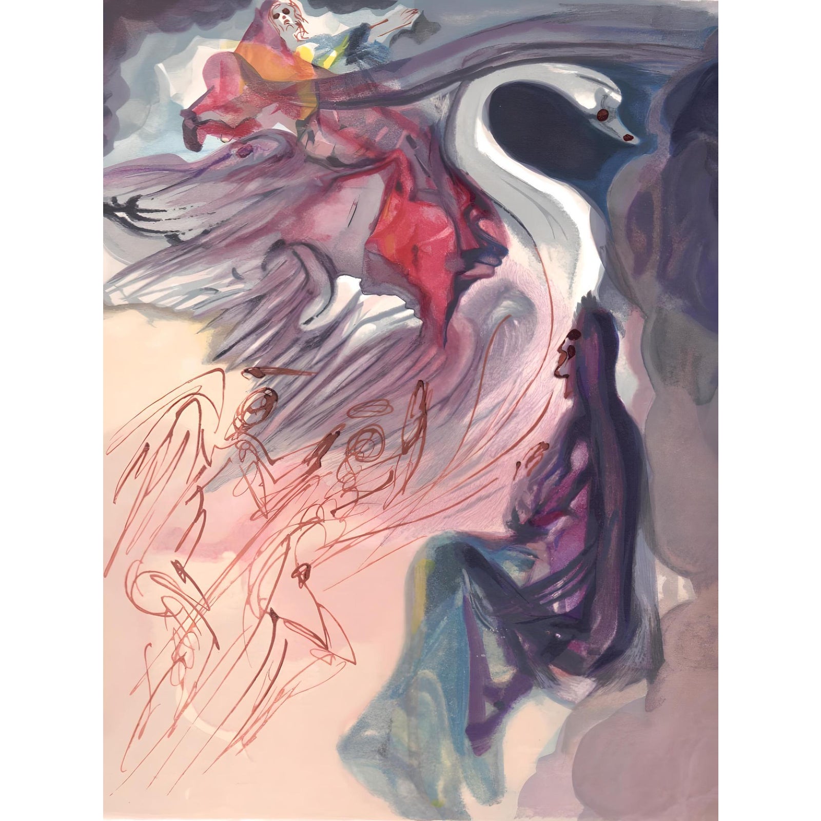 Salvador Dalí, Language of the Birds, Paradise: Canto 19 (Field 189-200 ...