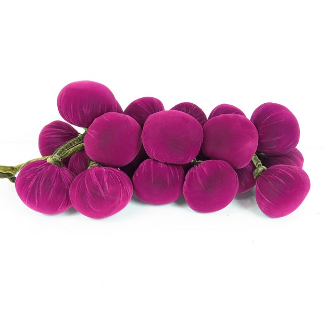 Vintage Oi San Francisco Handmade Velvet Grape Cluster Bunch Pillow ...