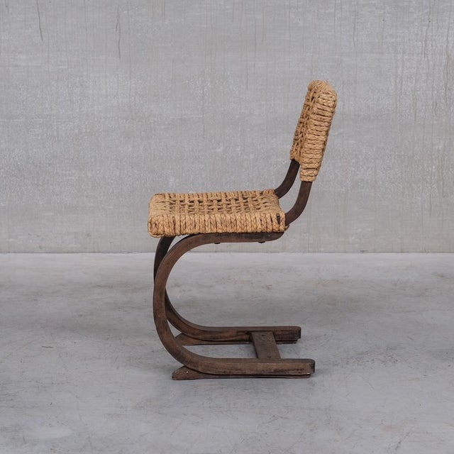 Mid-Century French French Dining Chairs attributed to Adrien Audoux ...