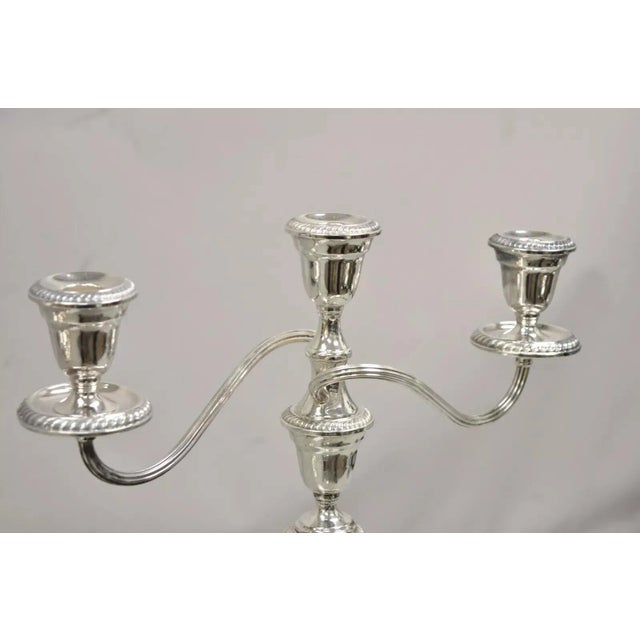 Late 20th Century Gorham Yc3031 3 Arm Branch Colonial Silver Plated ...