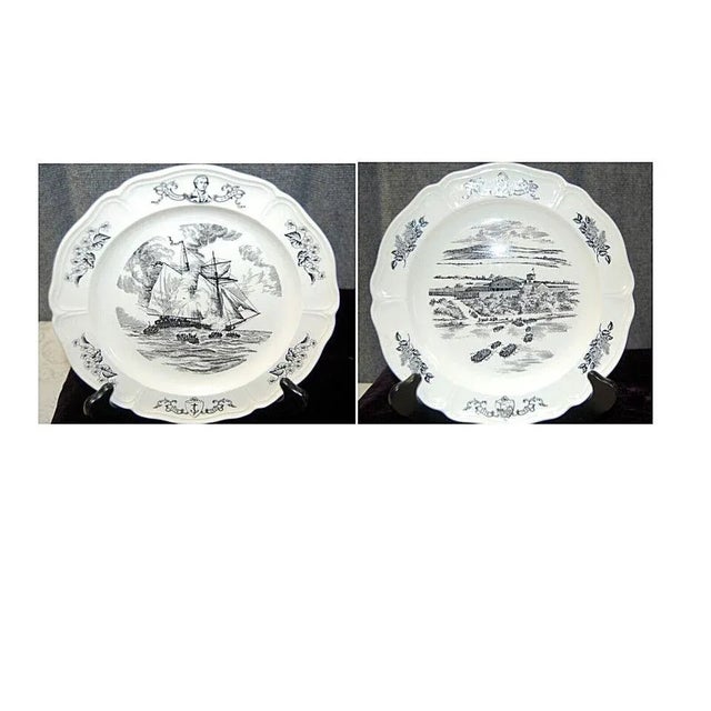 Vintage Commemorative Bicentennial Wedgwood 13 Plates | Chairish