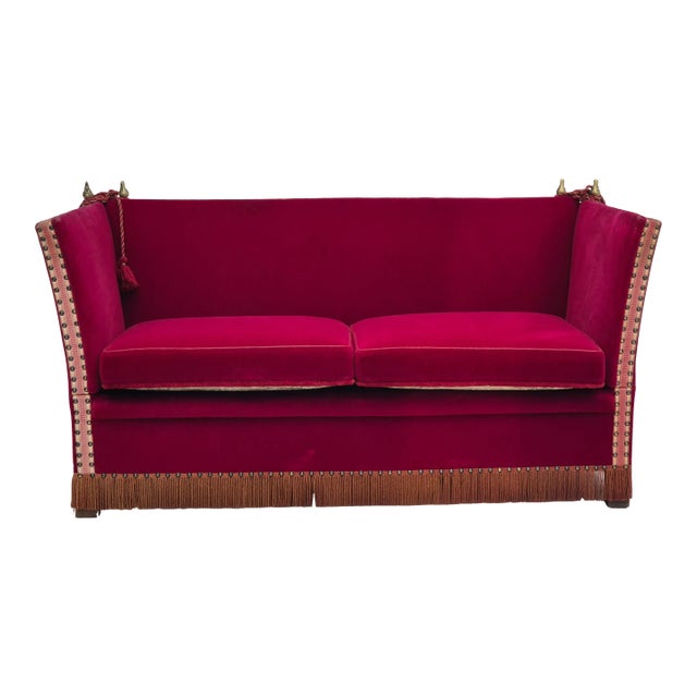 1960s Danish Velour 2 Seater Drop Arm Sofa Velour Original Condition. Chairish
