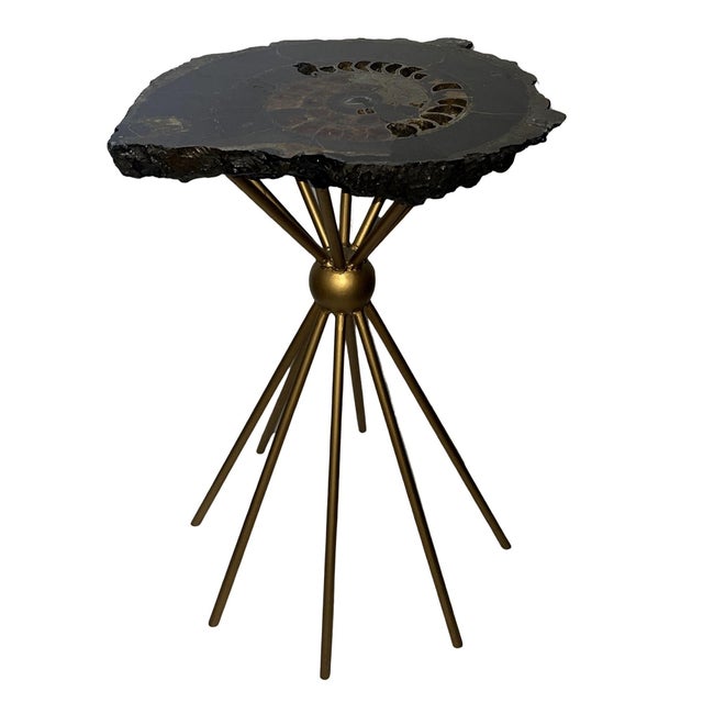 Pair of 20th Century Ammonite Side Tables | Chairish