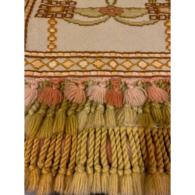 Antique Woolwork Table Runner | Chairish