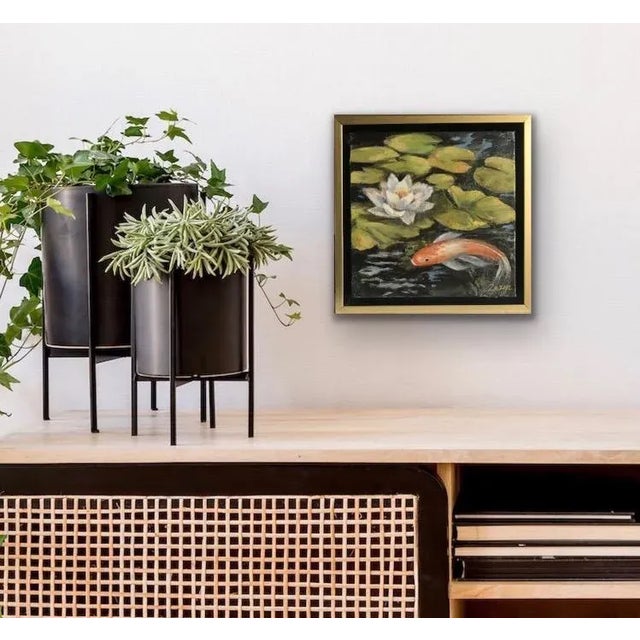 Contemporary Koi Fish Painting "Koi Joy #6" by Karen Zazon | Chairish