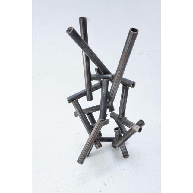 Metal Pipe Sculpture | Chairish