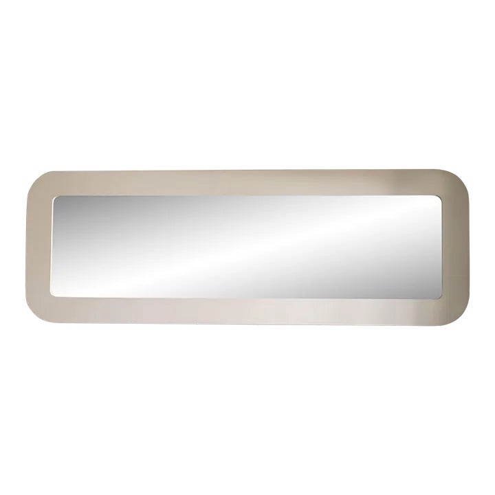 2000s Large Mirror With White Wooden Frame | Chairish