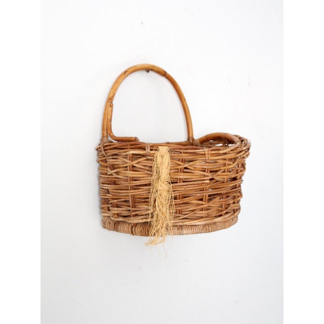 Vintage Wicker Wall Basket | Chairish
