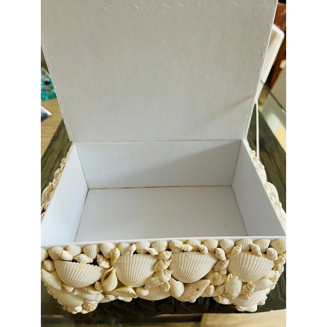 Vintage Wedding Sea Shell Encrusted Jewelry Box | Chairish