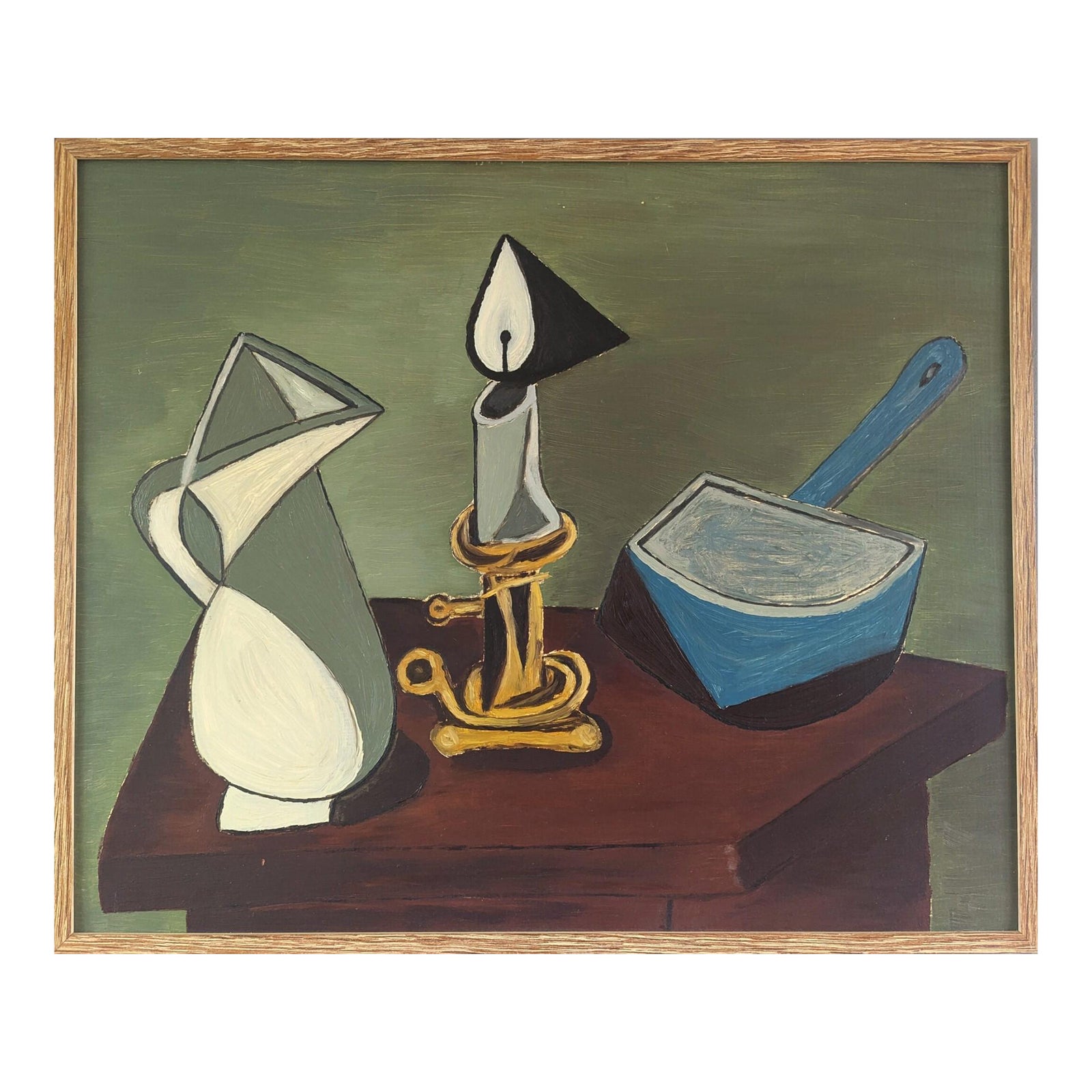 Mid-Century Modern 'Still Life in Angles' Vintage Original Abstract ...