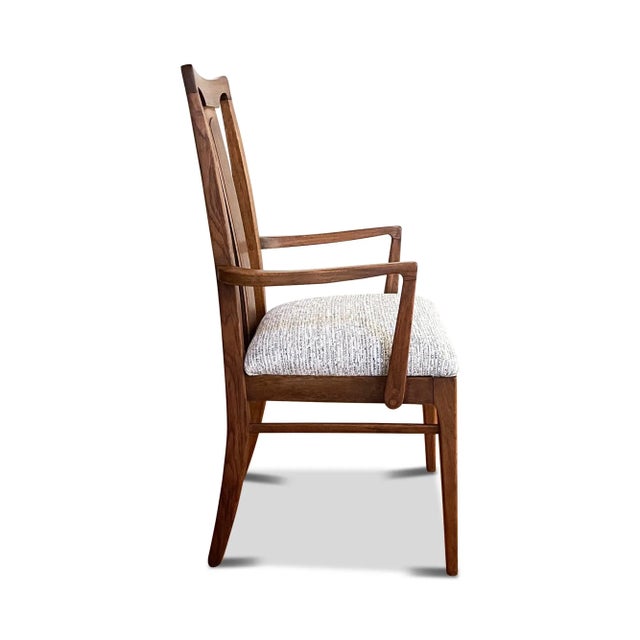 Mid-Century Perspecta Style High Back Walnut Side Chair | Chairish
