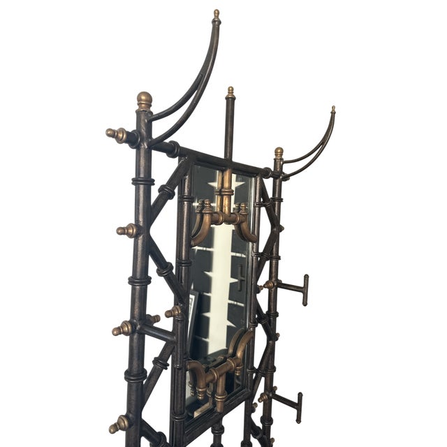 French Antique Cast Iron Coat Rack Hall Tree | Chairish