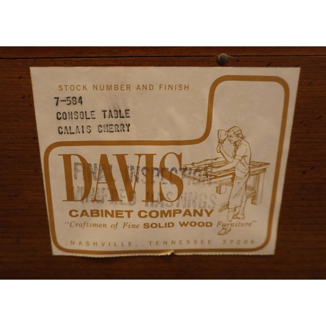 Davis Cabinet Co. Calais Cherry 40" Traditional Early American Console ...