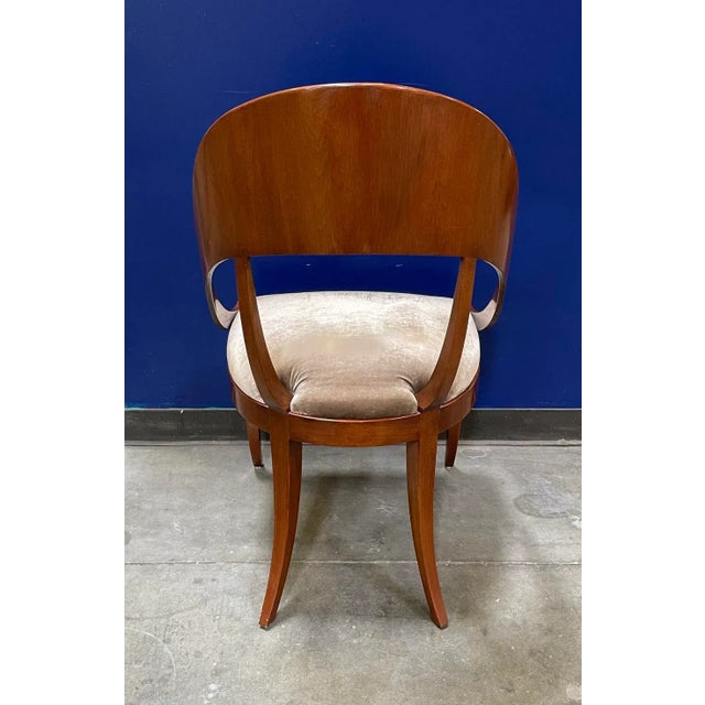 Rose Tarlow Celtic Cloth Upholstered & Walnut Rebecca Chair | Chairish