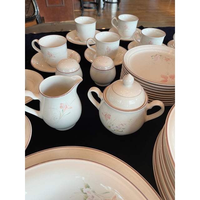 1990s Noritake Spring Orchid 57-Piece Dinnerware Set | Chairish