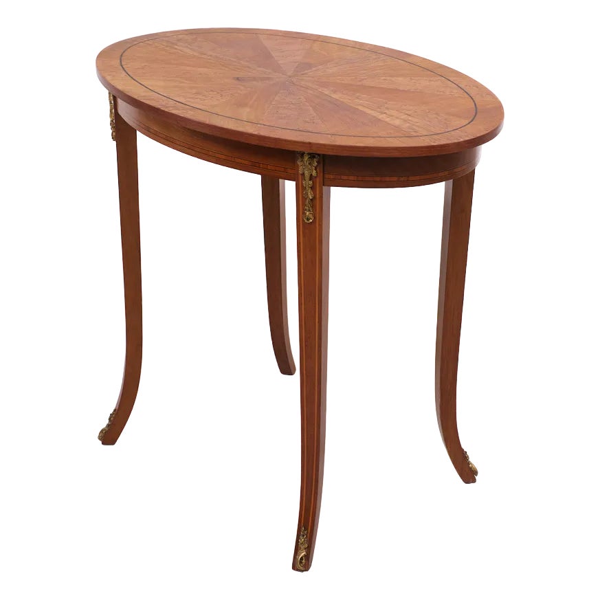 Antique Oval France Center Table, 1870s | Chairish