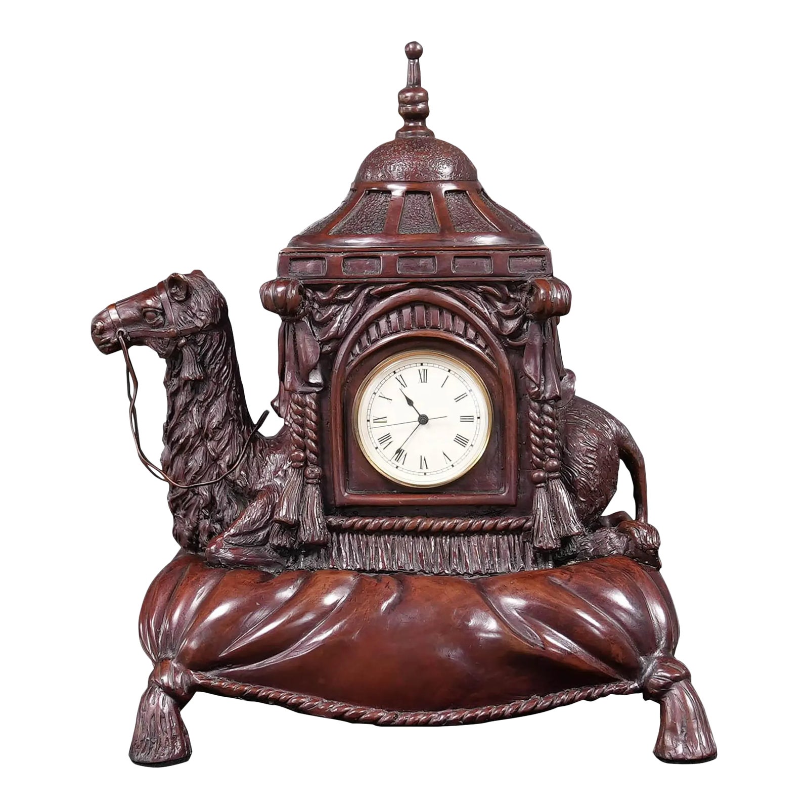 1990s Vintage Maitland Smith Bronze Camel Clock | Chairish