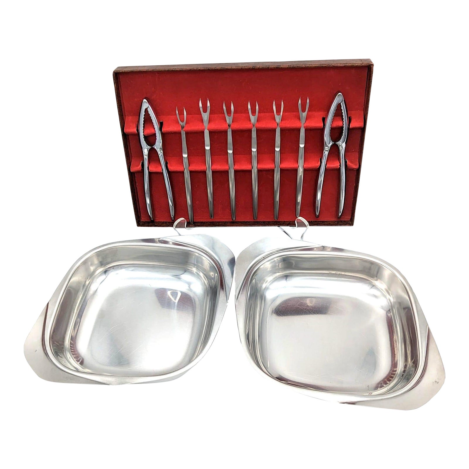 Vintage Kalmar Stainless Steel Seafood Shellfish Serving Utensils and ...