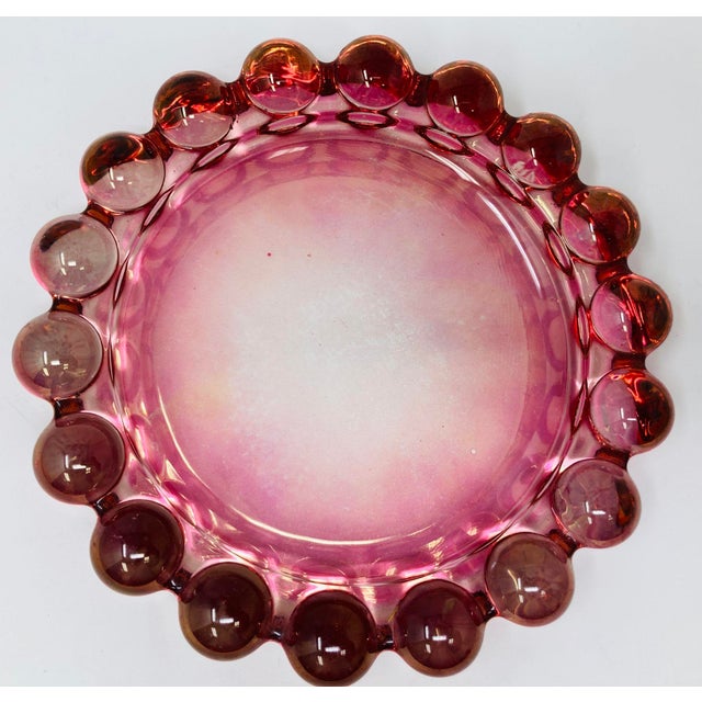 Vintage Pink Bubble Glass Cigar Ashtray by Anchor Hocking Glass Co ...