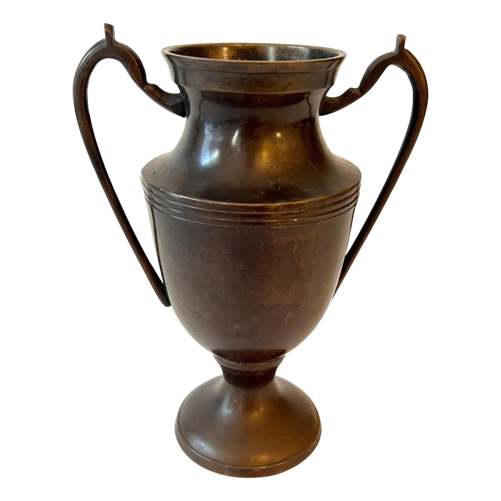 Bronze French Trophy Shaped Vase Urn | Chairish