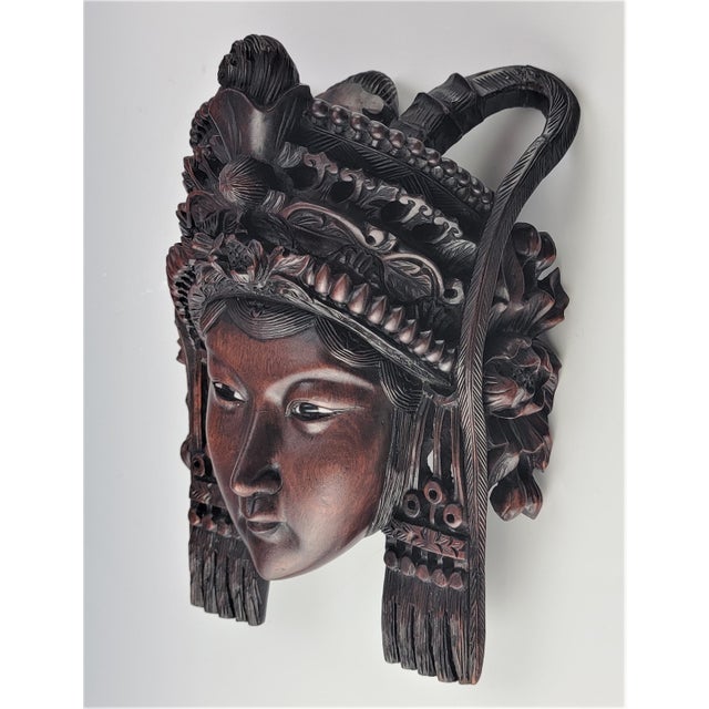 Vintage Chinese Hand-Carved Wood Masks of Daoist Deities Empress and ...