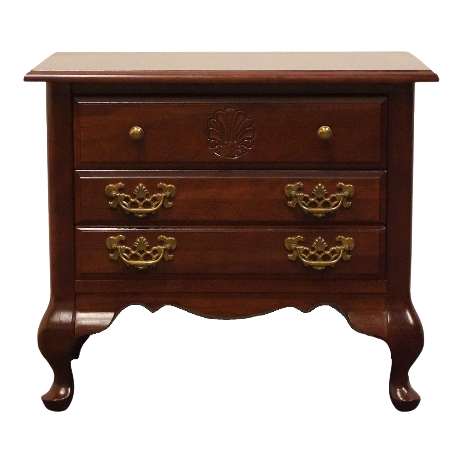 Bassett Furniture Solid Cherry Traditional Queen Anne 26" Two Drawer ...