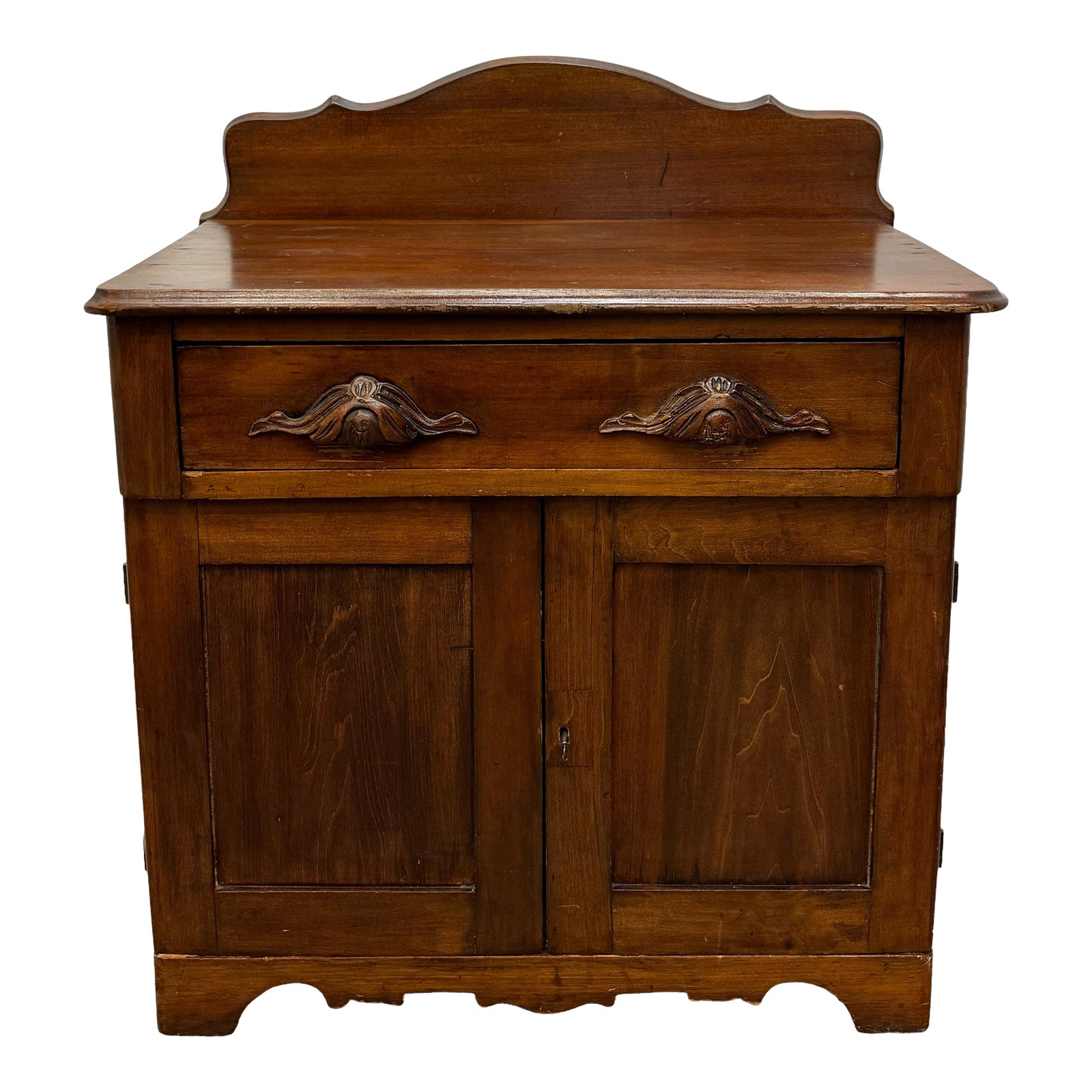Antique Eastlake Style Walnut Wash Stand / Storage Cabinet | Chairish