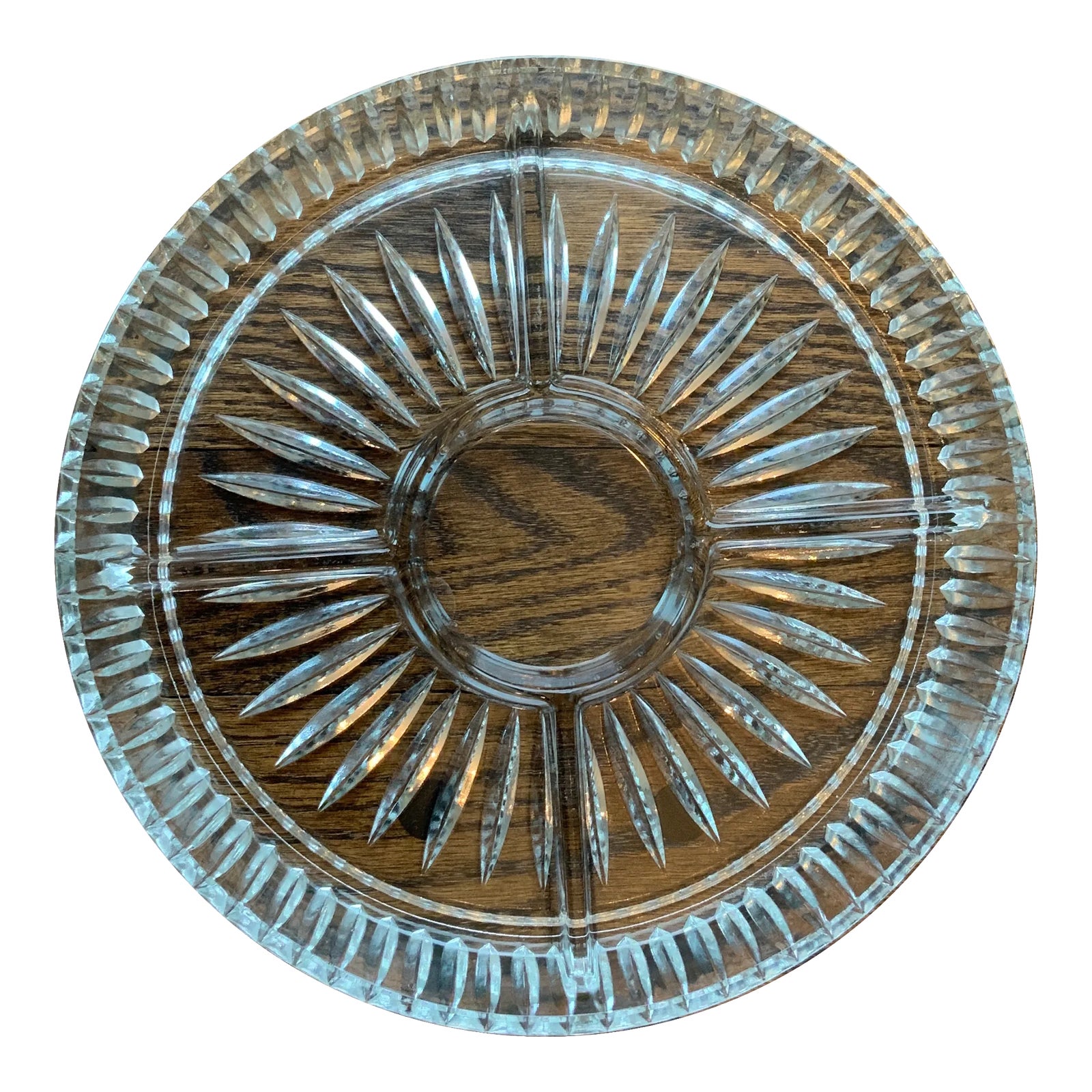 Mid-Century Divided Glass Party Serving Platter | Chairish