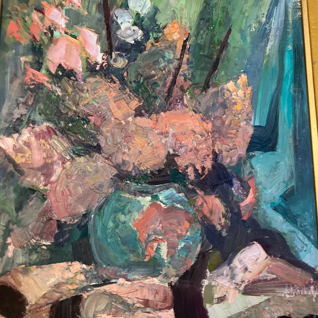 1960’s Original Vintage Abstract Expressionist Floral Still Life ...