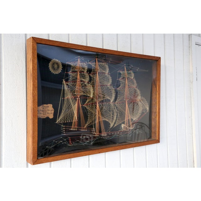 1970's Large Clipper Ship String Art Piece | Chairish