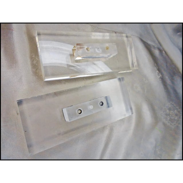 Vintage Clear Lucite Rectangle Drawer Pulls, Set of 2 | Chairish