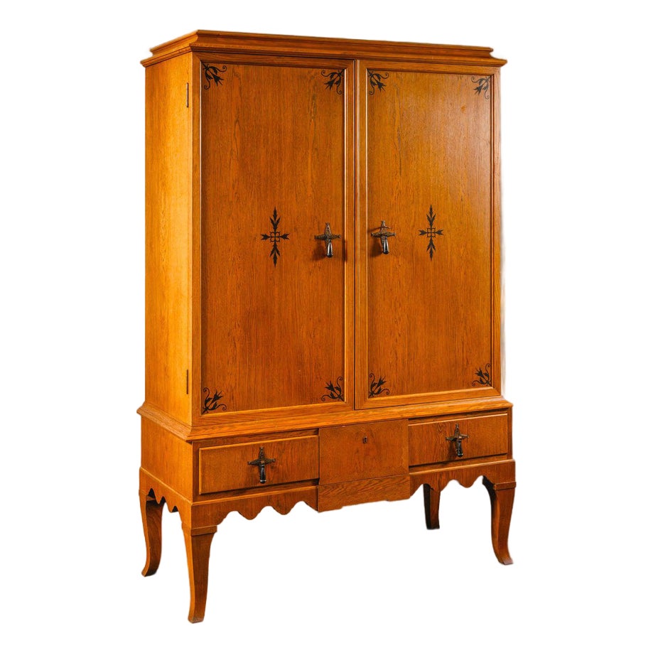 Art Nouveau Linen Wardrobe | Chairish