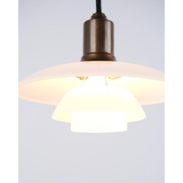 Pendant Lamp in Burnished Brass and Opal Glass by Poul Henningsen for ...