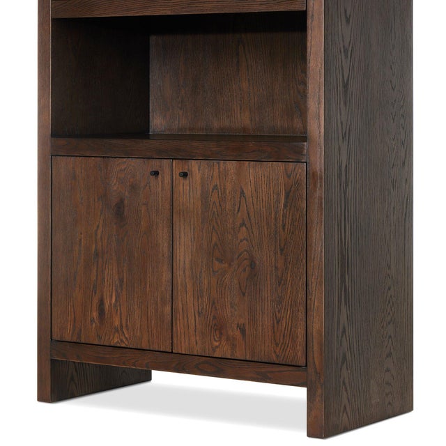 Torrington Bookcase - Umber Oak Veneer | Chairish