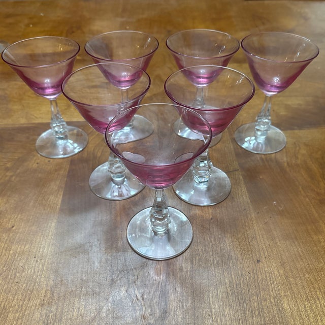 Tiffin Wisteria Set of 7 Wine Goblets, 5 Champagne Coupes, and 7 ...