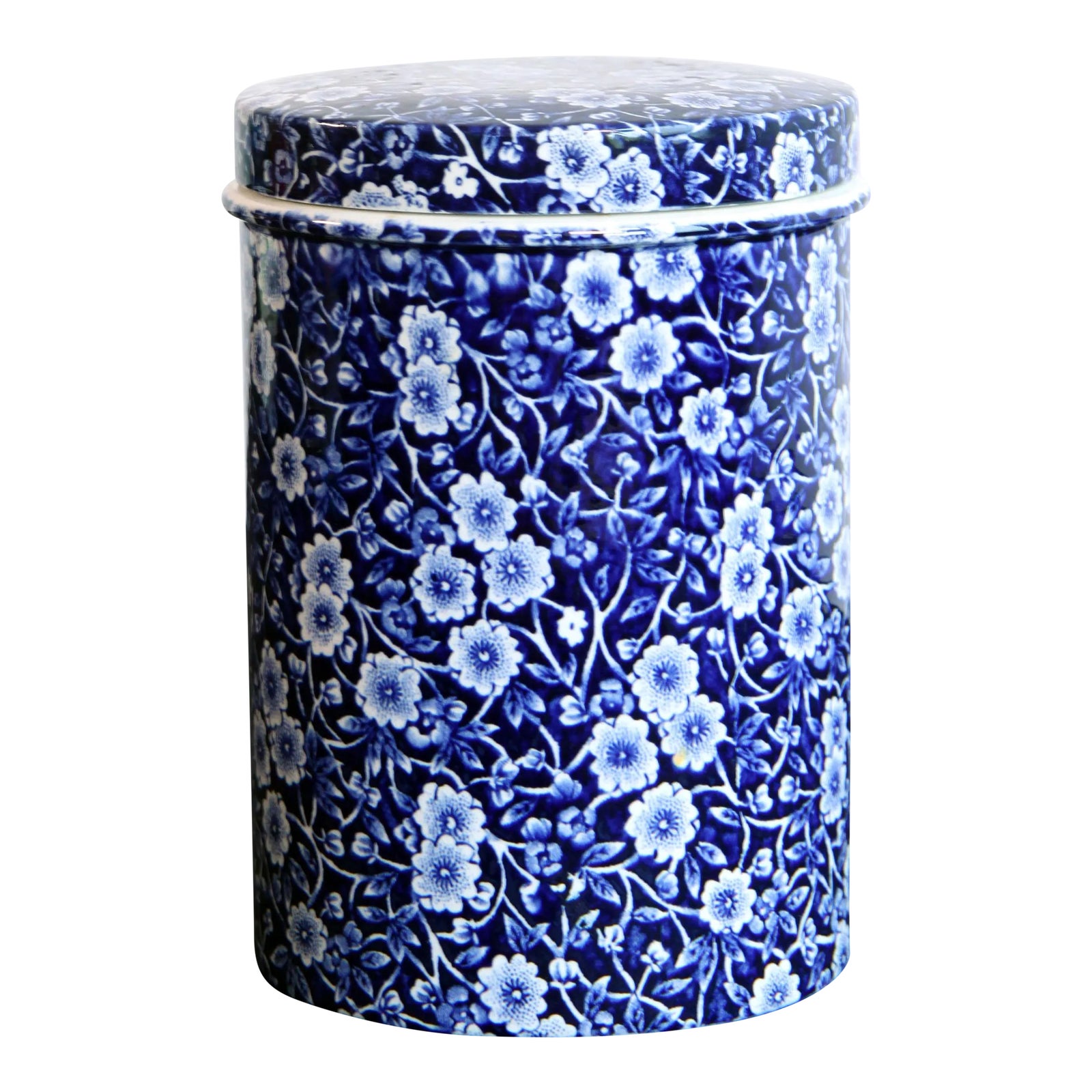 Vintage Staffordshire Calico Blue & White Chintz Ceramic Ironstone ...